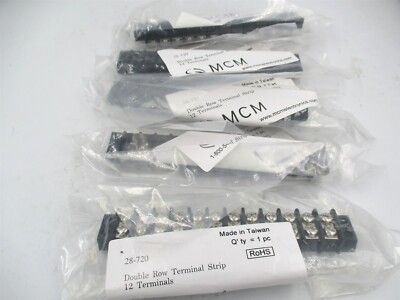 MCM 28-720 12 Contacts 7.5mm 14 AWG Screw Mount Standard Terminal Block - Qty 5 | eBay
