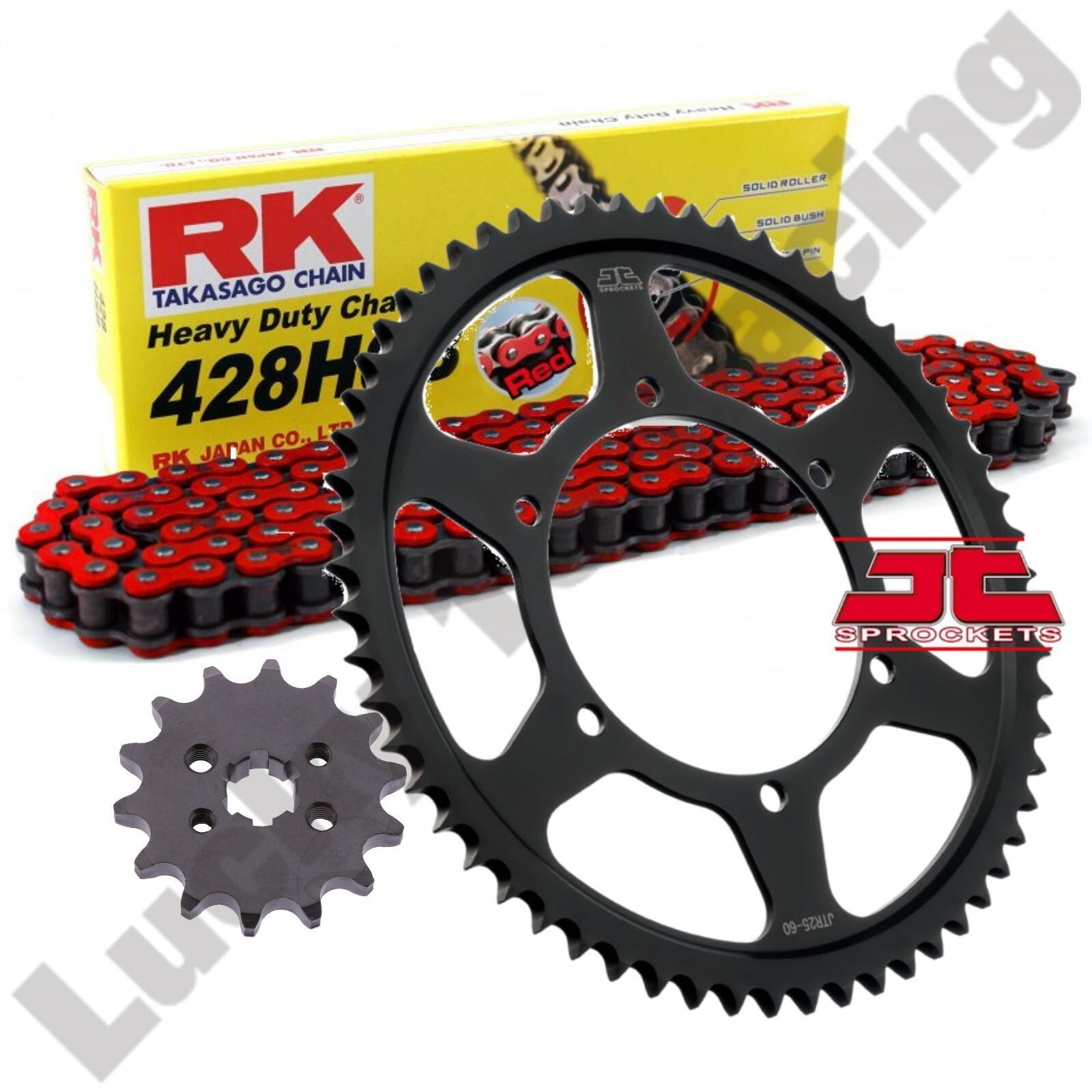 RK Red Chain & JT sprocket kit 14T front 60T rear for Aprilia RS4 125 ...