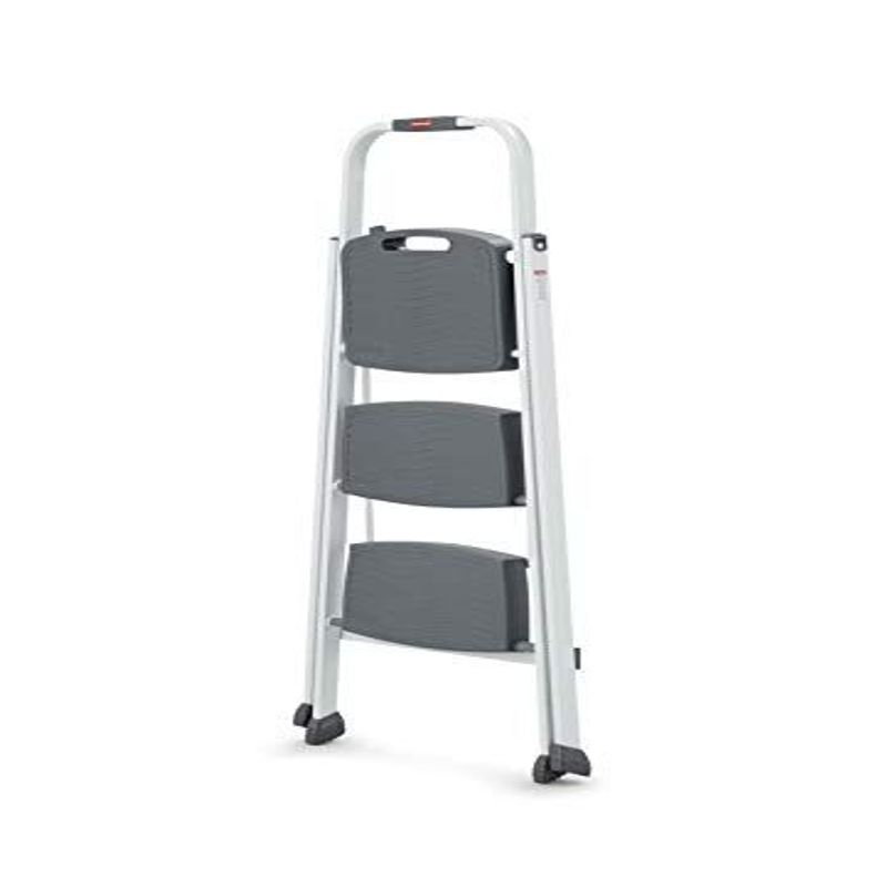 Rubbermaid RM-3W-2W Steel Frame 3-step 250-Pound Capacity, White Finish ...