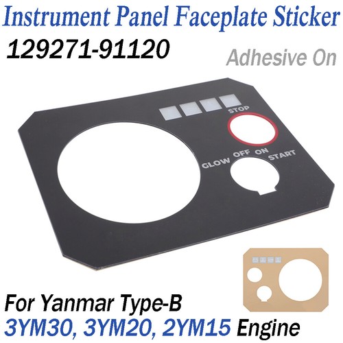 Instrument Panel Faceplate Sticker For Yanmar Type B Engine 3YM30 ...