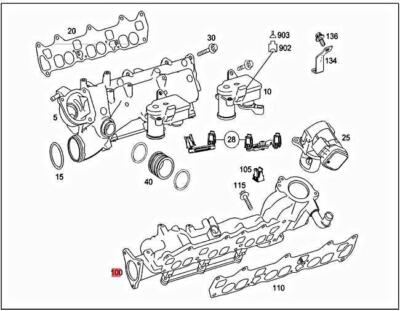 Genuine MERCEDES Charge air distribution 6420906637 | eBay