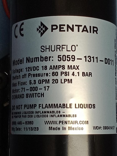 Shurflo 5059-1310-D011 High Flow Automatic Demand 12VDC Pump for sale ...
