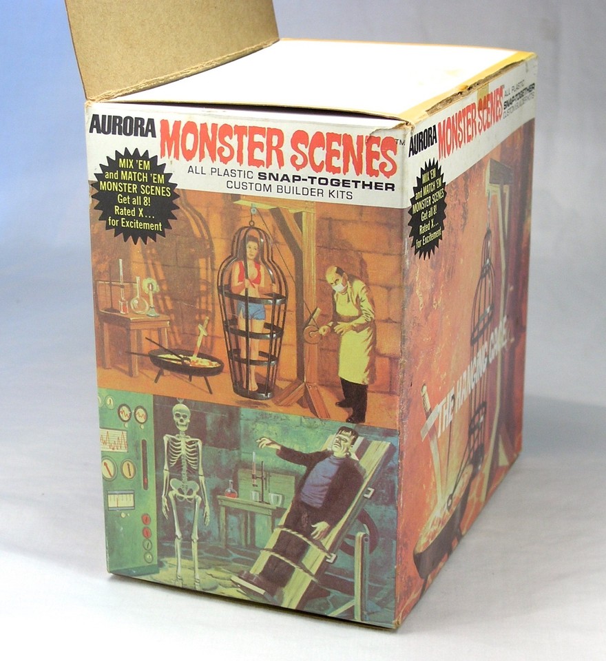 Vintage Aurora Monster Scenes Hanging Cage Plastic Model Kit w/ Box | eBay
