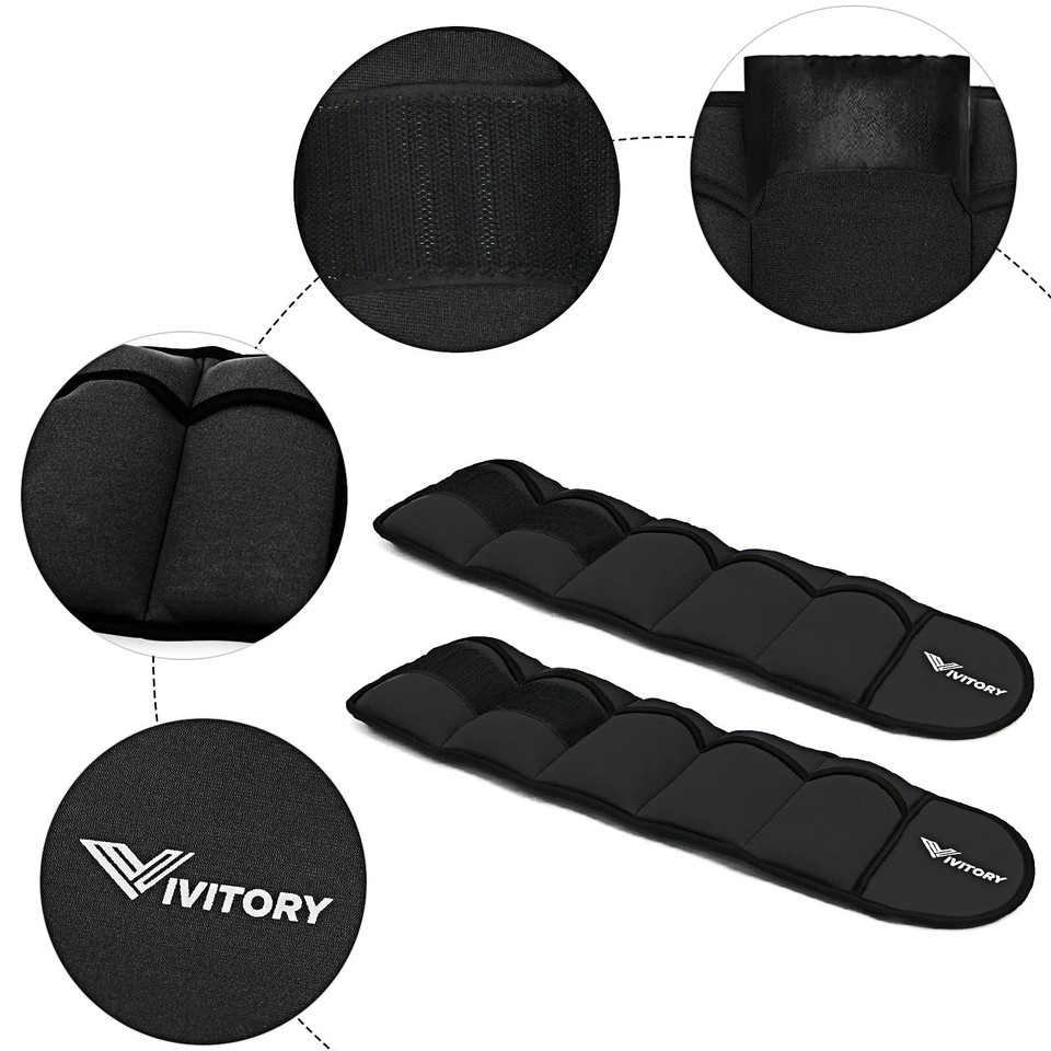 Vivitory Adjustable Ankle Weights 2-10 lbs, Leg Wrist Weights Set for ...