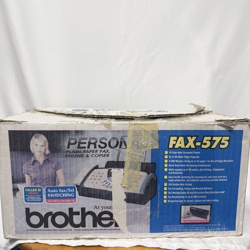 Brother FAX-575 Personal Fax Machine with Phone & Copier Teated And ...