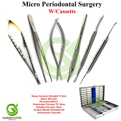 7 Pieces Set Micro Perio Surgery Kit Periodontal Surgical Instruments ...