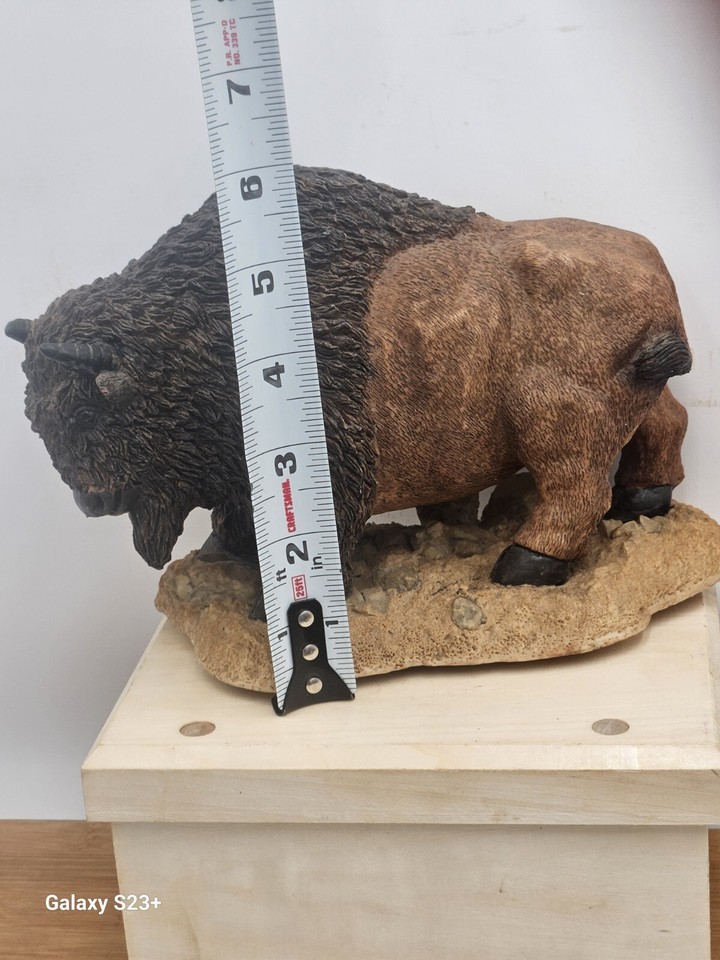American Western Large Buffalo Bison Resin Statue Figurine Sculpture | eBay