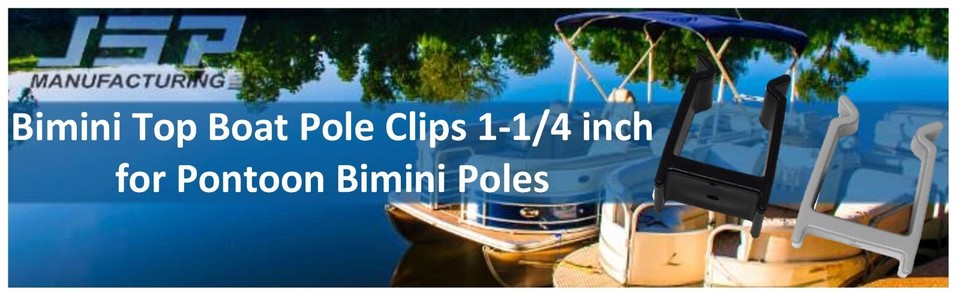Grey Bimini Top Boat Pole Clips 1-1/4 inch for Pontoon Bimini Top ...