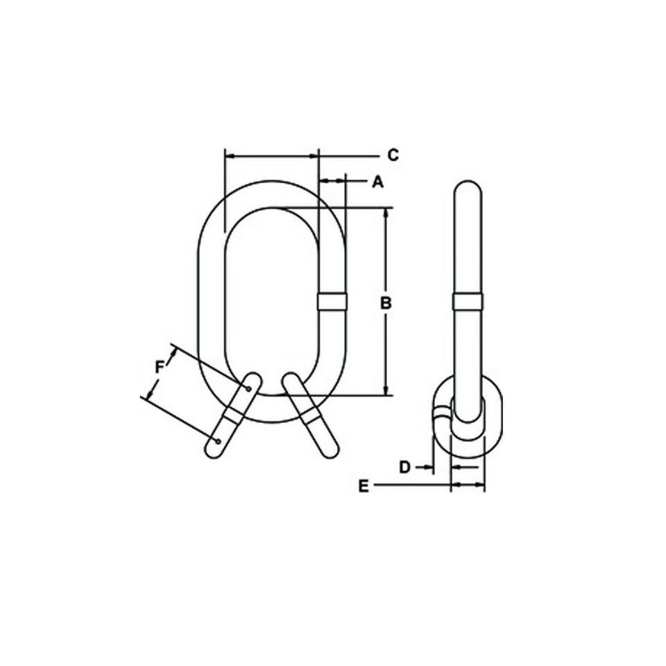 CM 555277 1-1/4" Master Link Sub-Assembly Grade 100 39,000 lb WLL | eBay