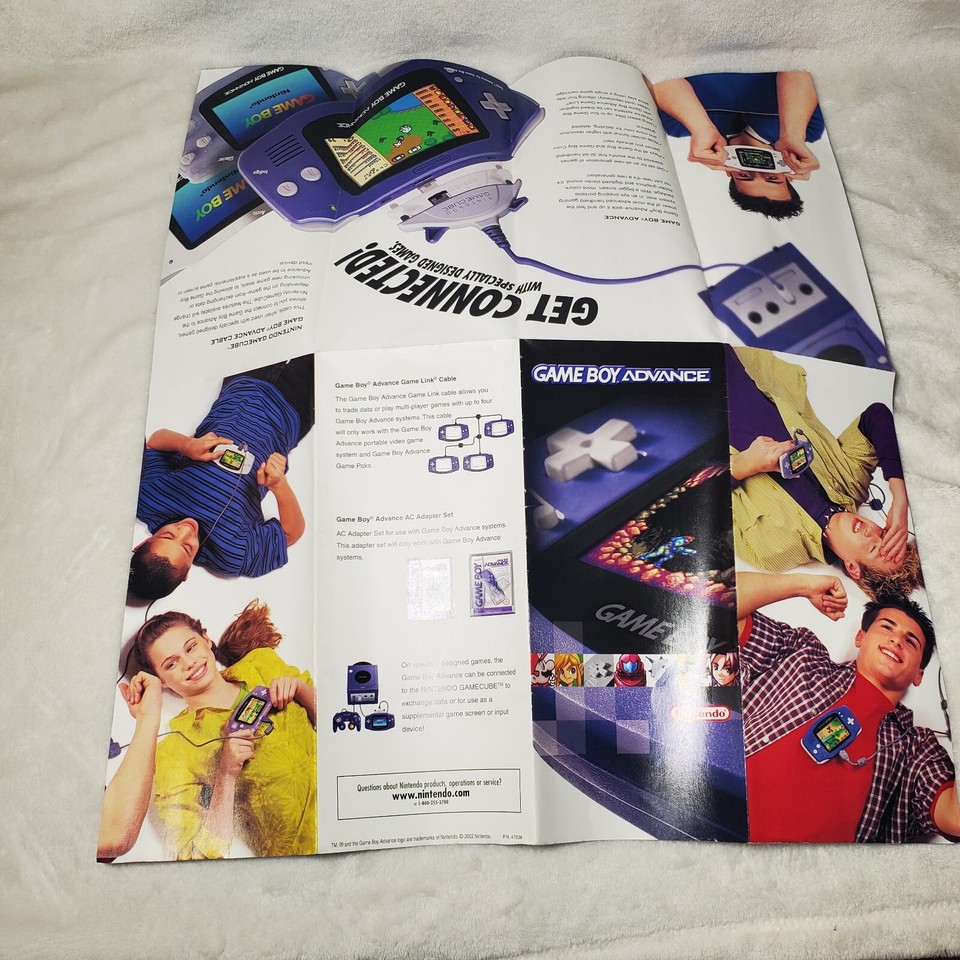 Nintendo Official Gameboy Advance To GameCube Link Cable Ad Brochure ...