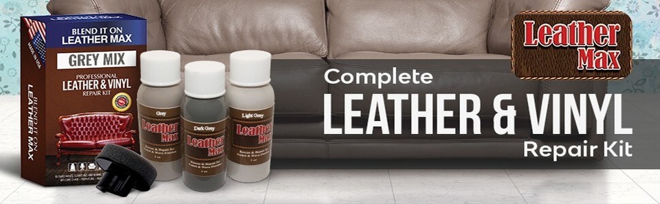 Leather Max Grey Mix Vinyl and Leather Repair Kit - for Your Furniture ...