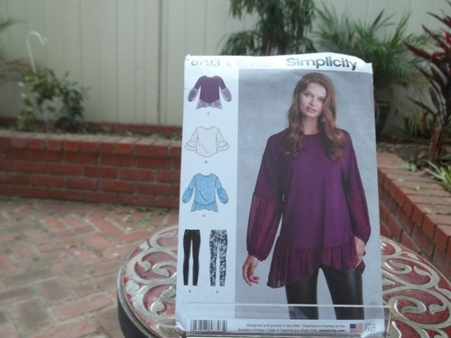 Simplicity Ladies Knit Tops/Leggings Pattern 8793 UNCUT Sizes XXS-XXL ...