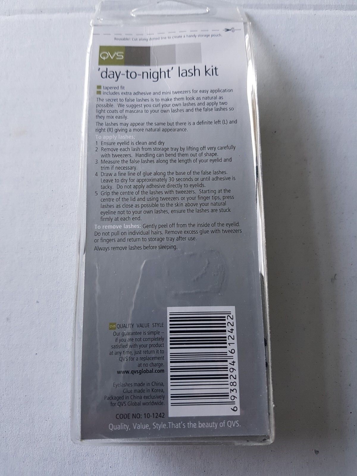 QVS day to night Lash kit Perglue tapered fit with mini tweezer easy ...