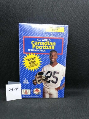 1 Factory Sealed 1991 ALL WORLD CANADIAN FOOTBALL Trading Cards Box CFL ...