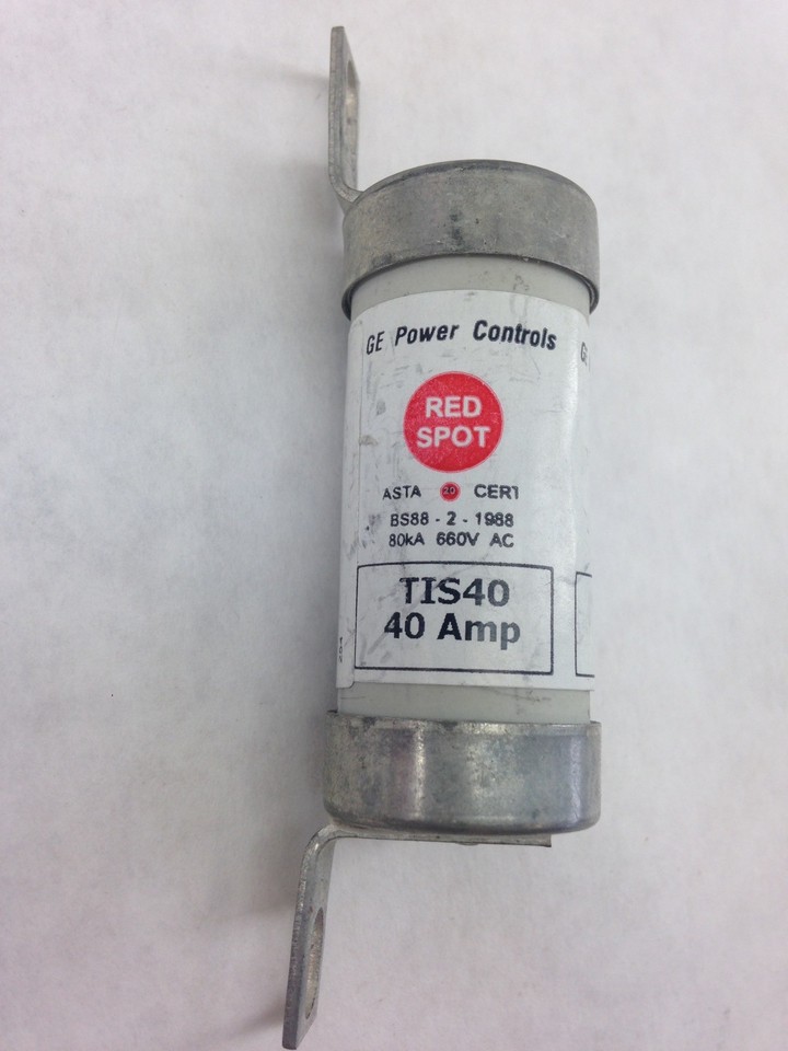 GE POWER CONTROLS RED SPOT TIS40 40 AMP FUSE (A820) | eBay