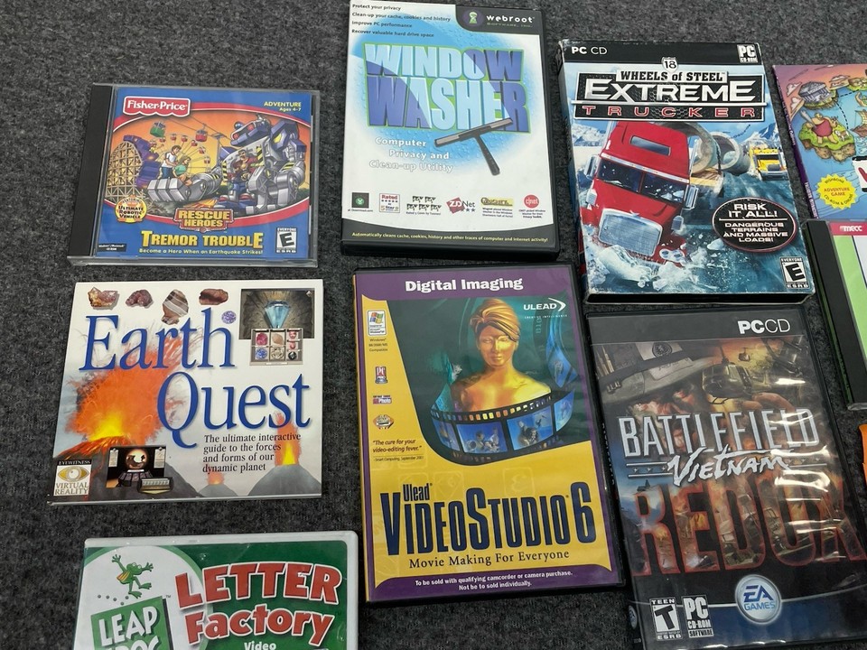 Vintage PC Lot of 10 Computer Games, CD-ROM Windows 95/98/XP | eBay
