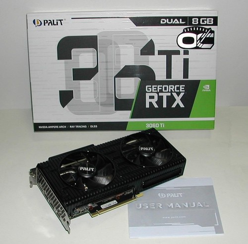 Palit RTX 3060 Ti Dual OC 8GB GDDR6 Used with DisplayPort HDMI Power ...