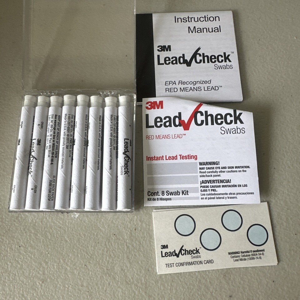 NEW 3M Lead Check Instant Lead Testing Swab Kit- Contains 8 Swabs | eBay