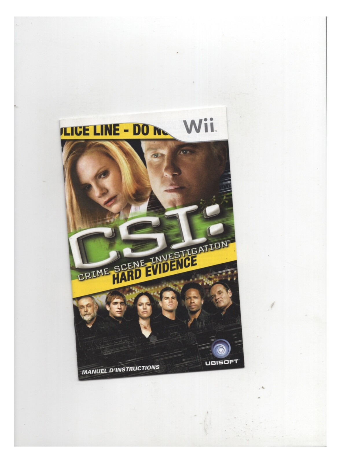 CSI Hard Evidence FRENCH CANADA Nintendo Wii MANUAL ONLY NO TRACKING ...