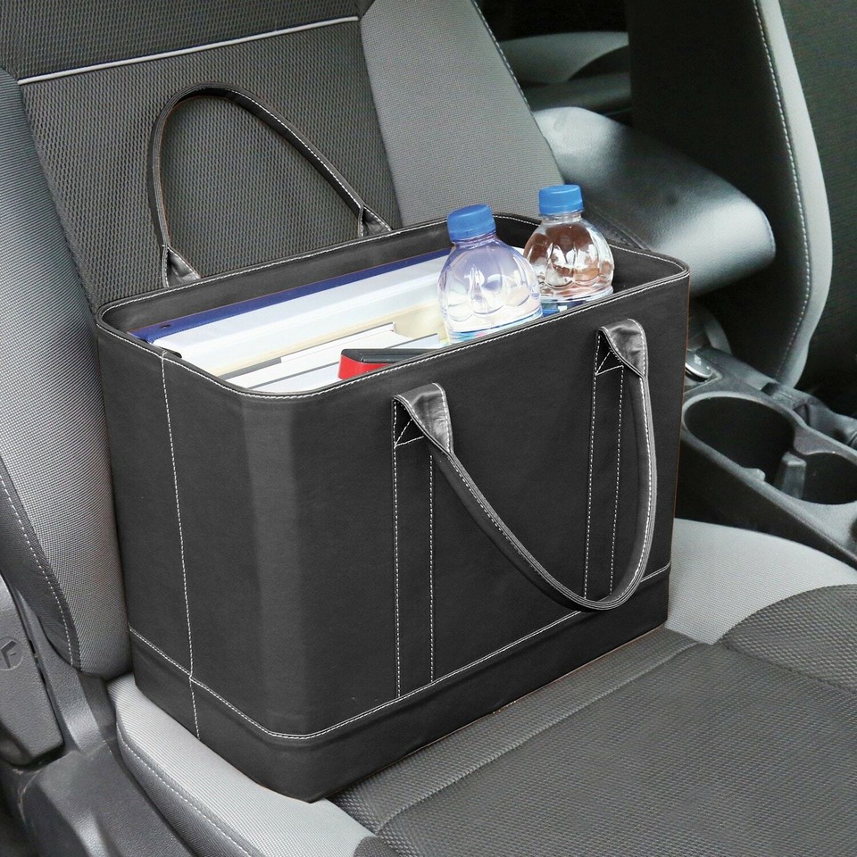 Chic File Folder Organizer Tote - Double Handled Portable Document ...