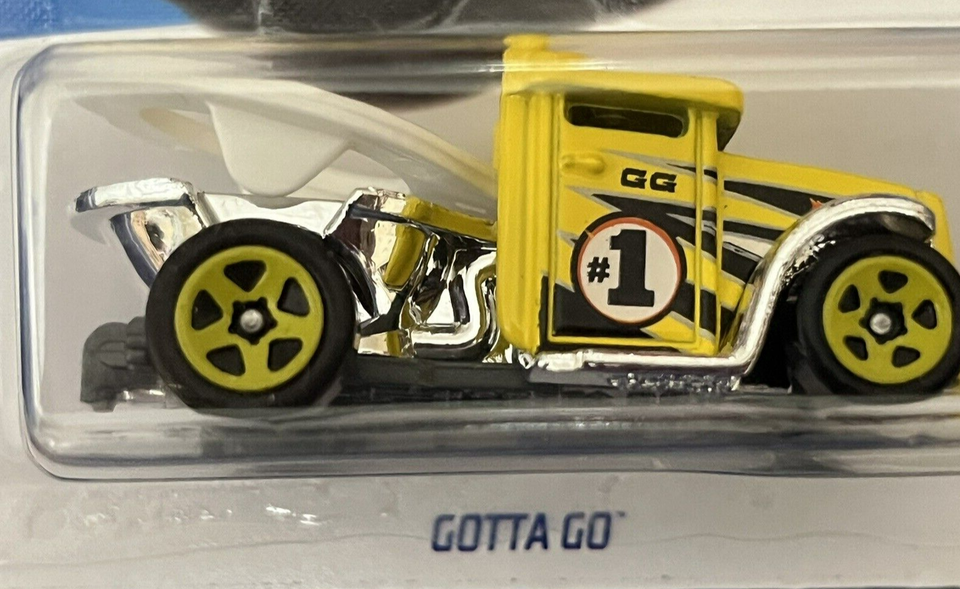 NEW Hot Wheels Experimotors "Gotta Go" Yellow with Yellowline Wheels ...