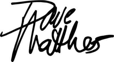 Dave Mathews Autograph Signature VINYL DECAL STICKER band jam rock ...