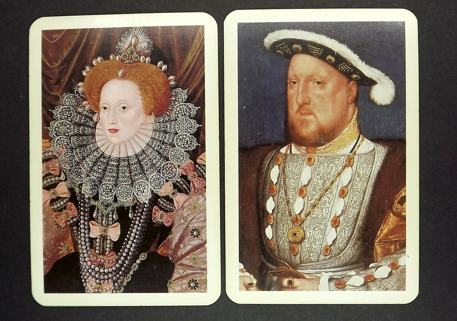 1 x pair playing cards Queen Elizabeth I & King Henry VIII ≠ T98 | eBay