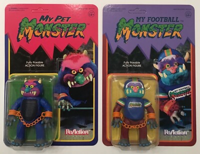 MY PET MONSTER & MY FOOTBALL MONSTER UNPUNCHED SEALED SUPER7 REACTION ...