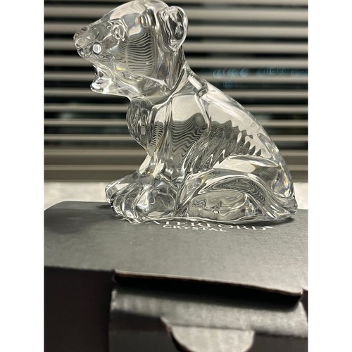 Waterford Crystal Sitting Bear Figurine Ireland Signed Etched Hallmark ...