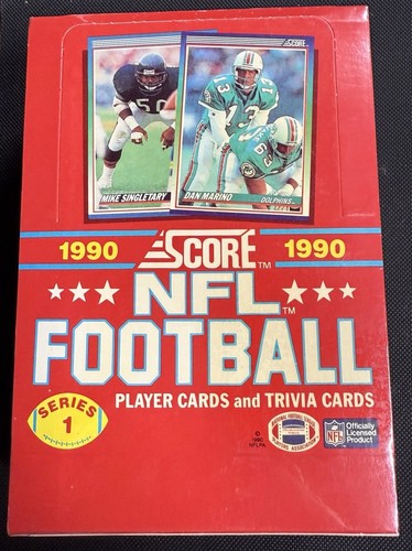 1990 SCORE NFL FOOTBALL SERIES 1 PLAYER CARDS UNOPENED BOX 36-PACKS ...