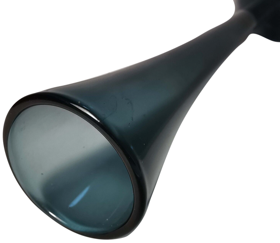 ARTHUR CARLSSON PERCY, GULLASKRUFS, SWEDEN TEAL BLUE 17" TALL, FLUTED ...