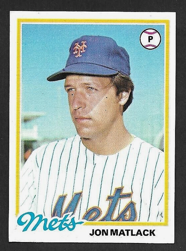 1978 Topps #25 Jon Matlack, New York Mets, NRMT | eBay