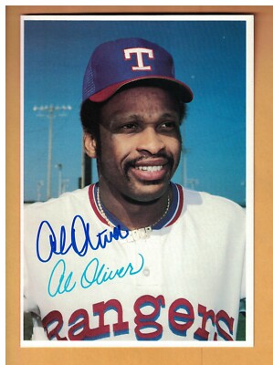 AL OLIVER AUTOGRAPHED 1980 Topps SUPER WHITE BACK Card SIGNED TEXAS ...