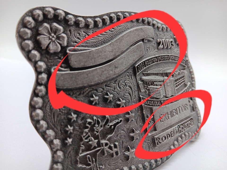 2003 Houston Livestock Show and Rodeo Exhibitor Belt Buckle JCC | eBay