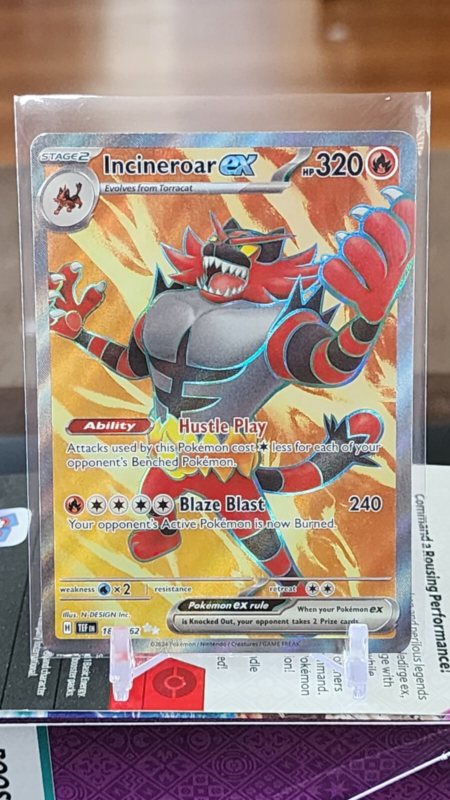 Pokémon TCG Incineroar ex Scarlet & Violet-Temporal Forces 187/162 Holo ...