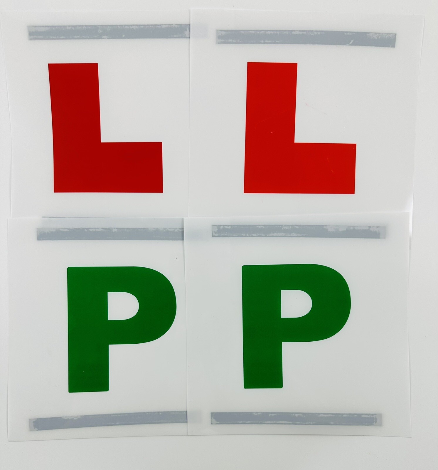 4 MAGNETIC L & P UK PLATES SECURE Quick Easy To Fix Learner P Sign ...