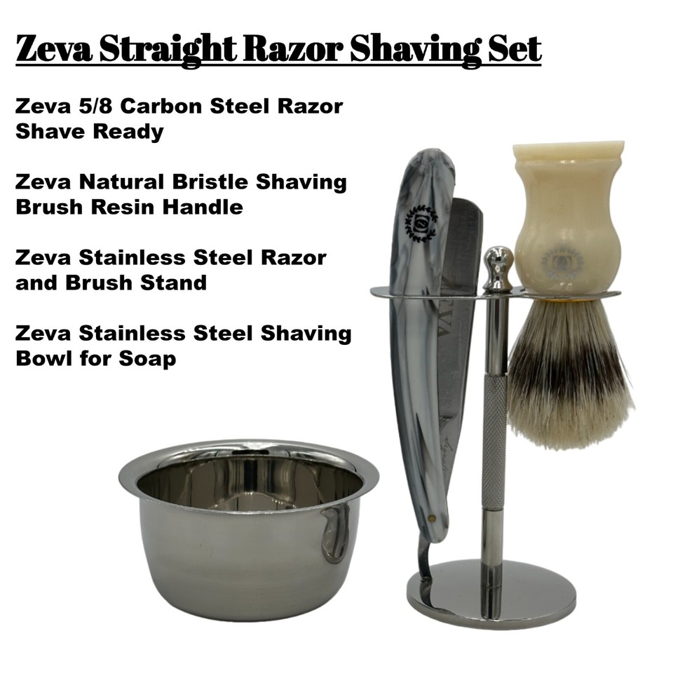 Men Straight Razor Gift Set Vintage Collectible Shaving Outdoor Camping ...