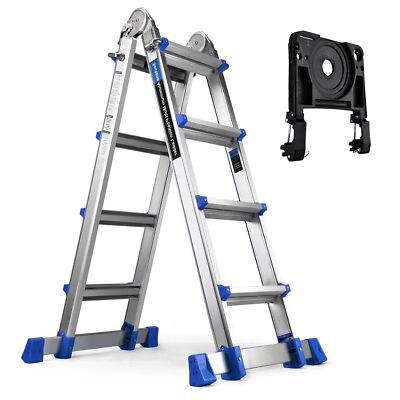 HB TOWER HBTOWER LADDER A FRAME 4 STEP EXTENSION LADDER 14 FT MULTI ...