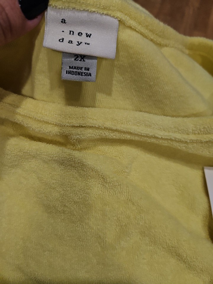 Women's Terry Tank Top A New Day Yellow Size 2X New | eBay