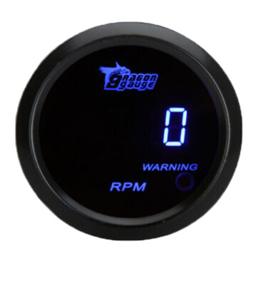 Blue LED Tacho Meter Gauge 0-9999 RPM 2" 52mm Digital Car Tachometer US ...