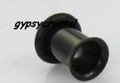 1 Black Titanium Plated Over Surgical Steel Single Flare Ear Flesh ...