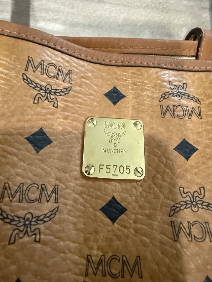 MCM Tan Canvas Coated Bag | eBay