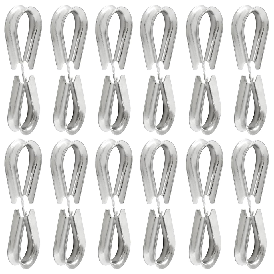24Pcs M6 Stainless Steel Thimbles, Wire Rope Cable Thimbles Rigging for ...