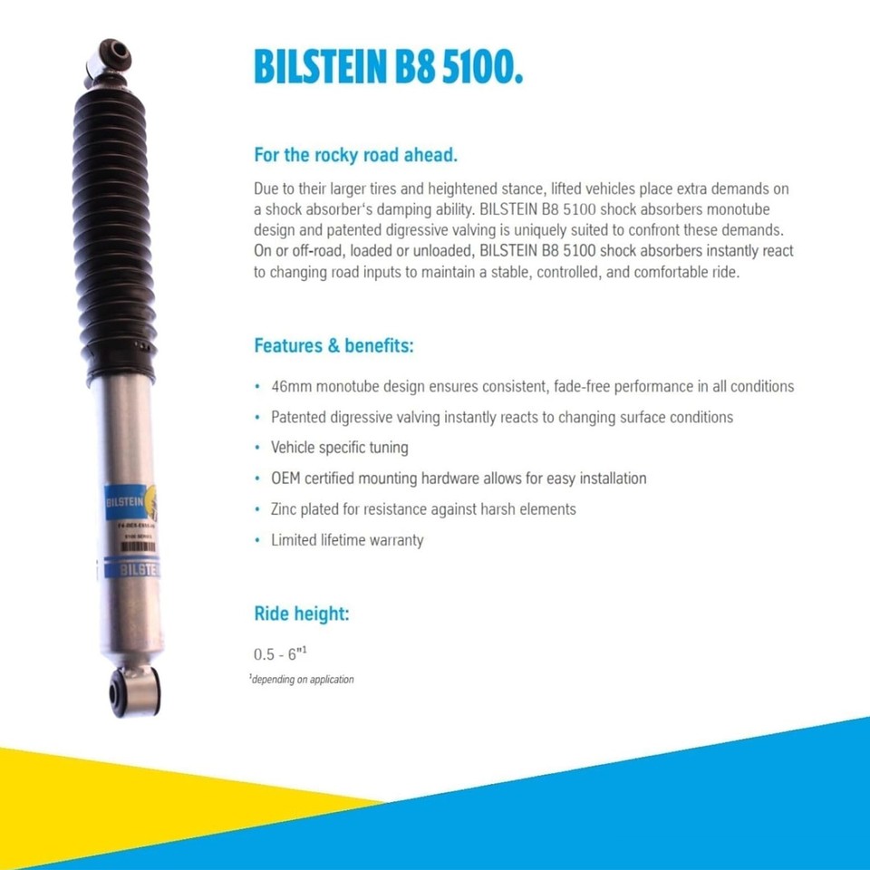 "Bilstein Front & Rear Shocks for K10 K20 K15 K25 Blazer Suburban Jimmy ...