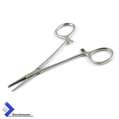 MICRO HALSTED CLAMP KOCHER LOCKING FORCEPS 5'' 1x2 STRAIGHT HEMOSTAT ...