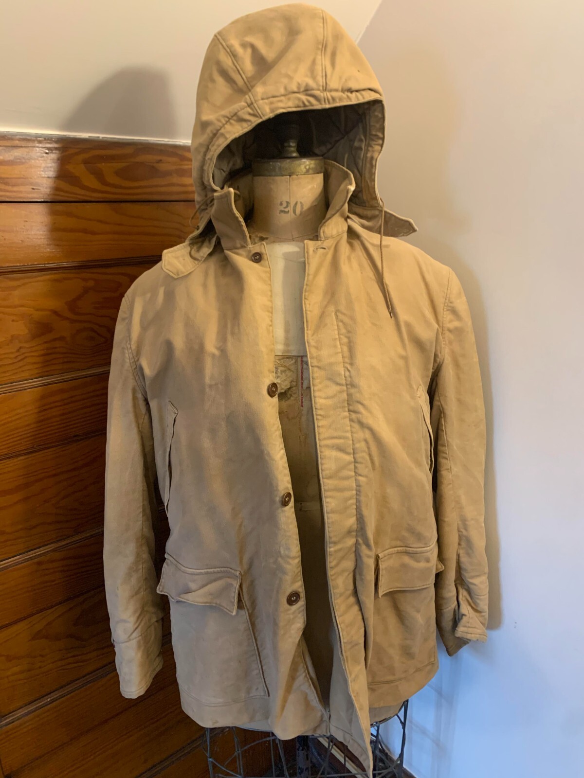 Rare vintage 1940s white stag hunting jacket - Gem