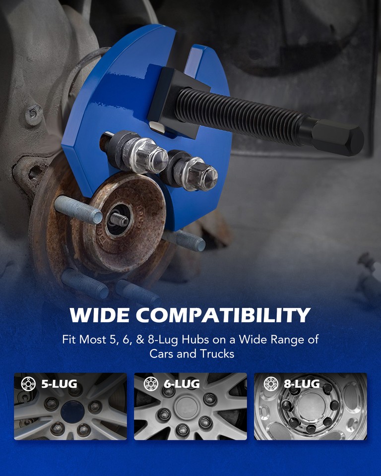 OMT Wheel Hub Removal Tool Kit 5 6 8 Lug Hub Bearing Puller Remover ...