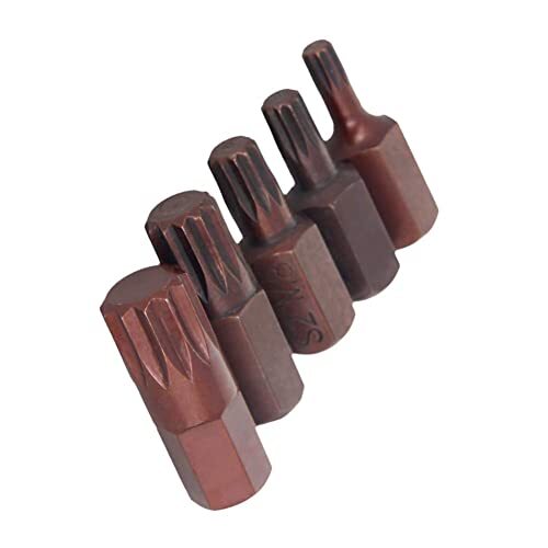 Torx Screwdriver Bits 5 Piece Set 12 Point Spline Head Screw Driver Bit ...