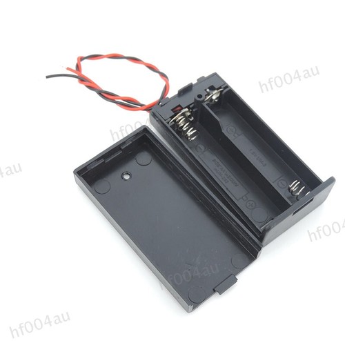 3V 2x1.5v Black Battery Storage Case Box Holder ON/OFF Switch 2AA 2XAA ...