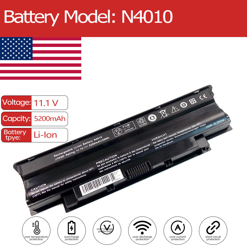 N4010 Battery for Dell N5030D N7010D N3010R N5030R P20G 1540 1550 T510 ...